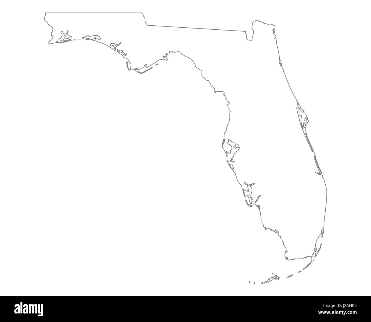 Map of Florida Stock Photo - Alamy