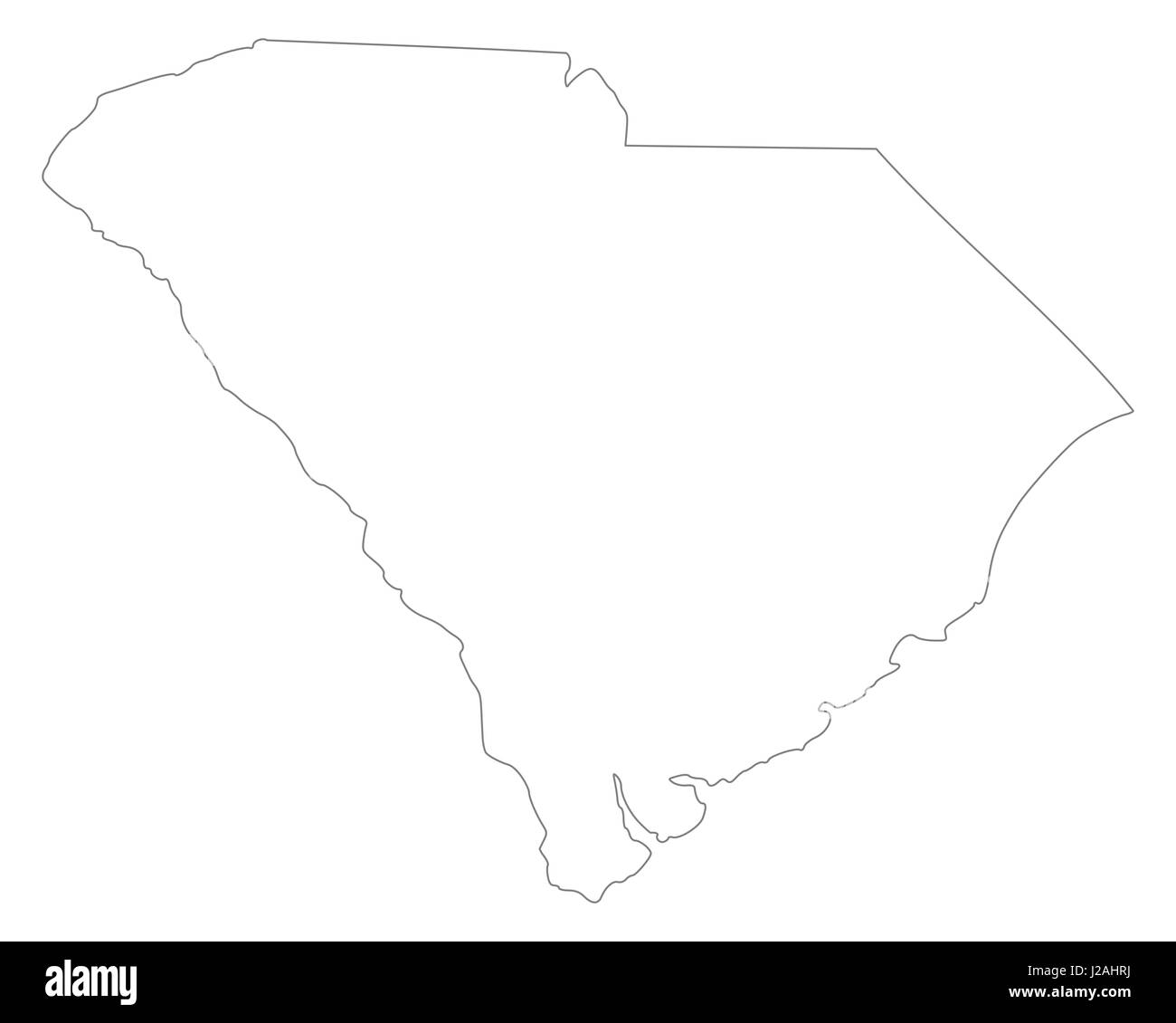 South carolina state map Black and White Stock Photos & Images - Alamy
