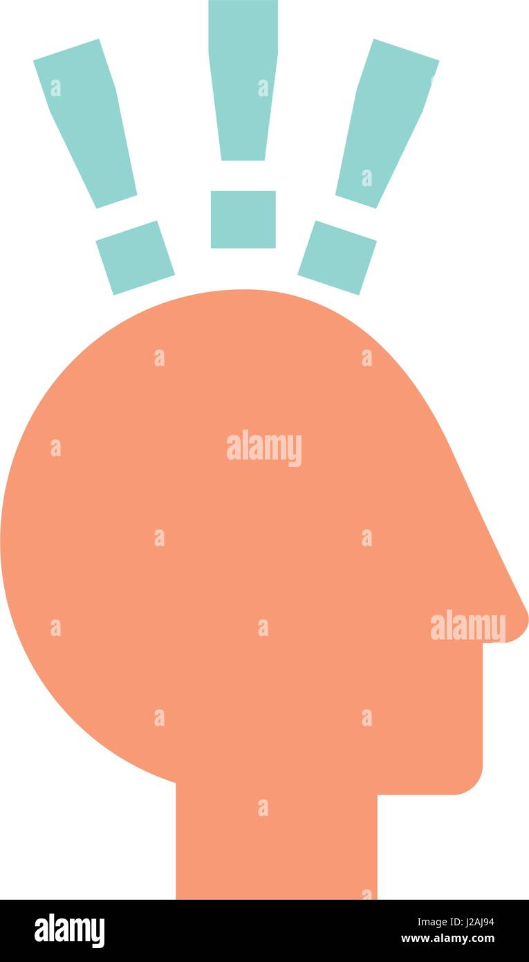 Human face exclamation mark illustration hi-res stock photography and ...