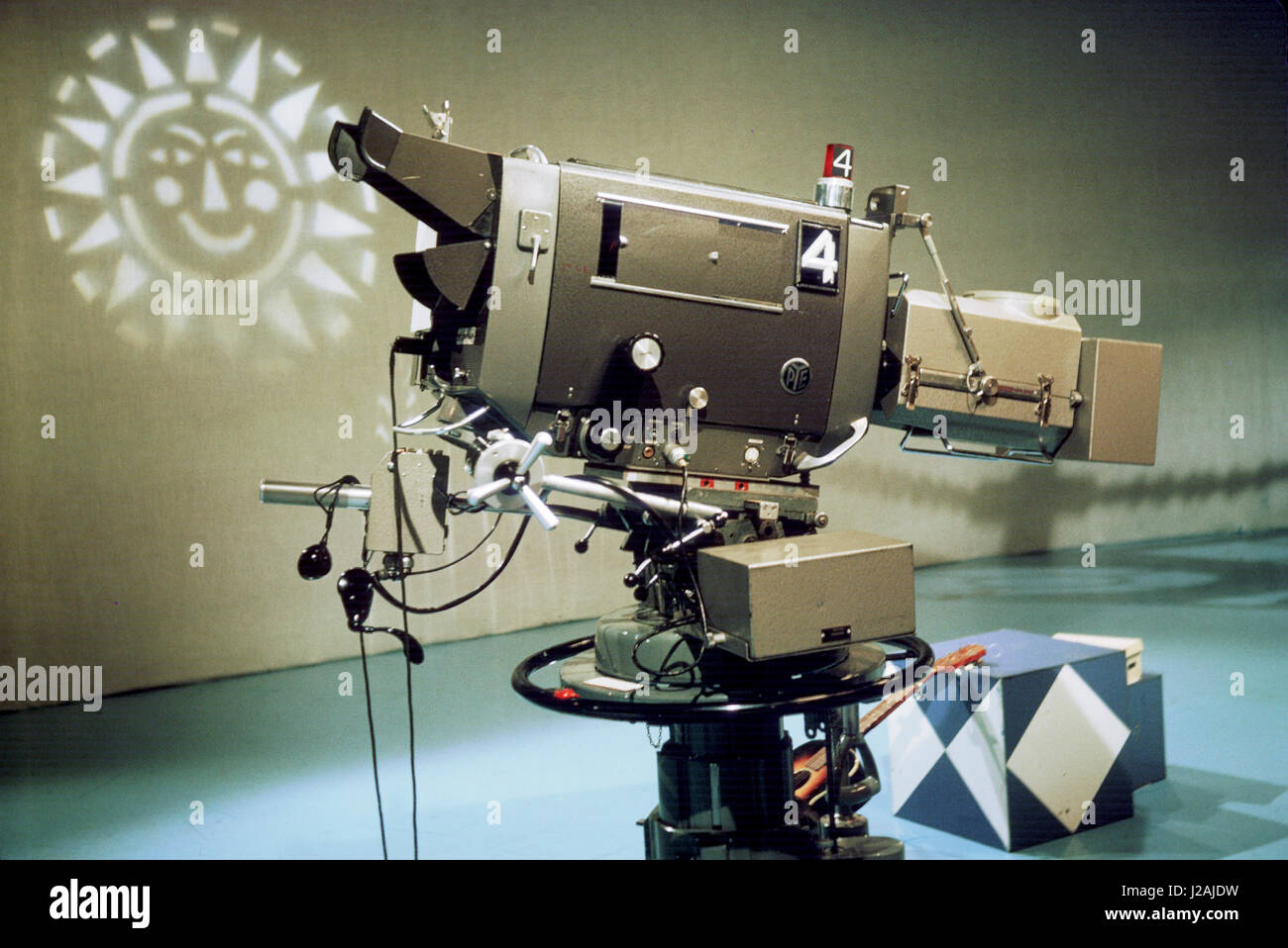 Pye Mk5 Black & White Television Camera at BBC TV Centre Stock Photo ...