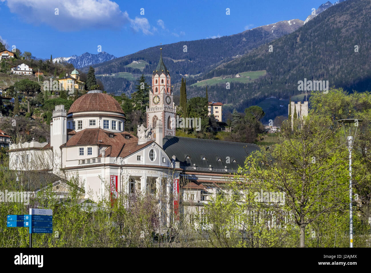 Landmark of the spa town merano hi-res stock photography and images - Alamy