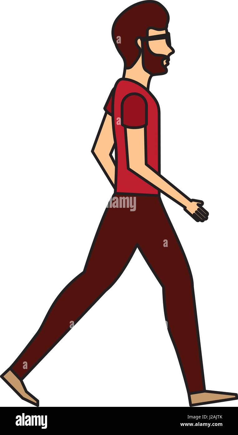 Walking side animation Stock Vector Images - Alamy