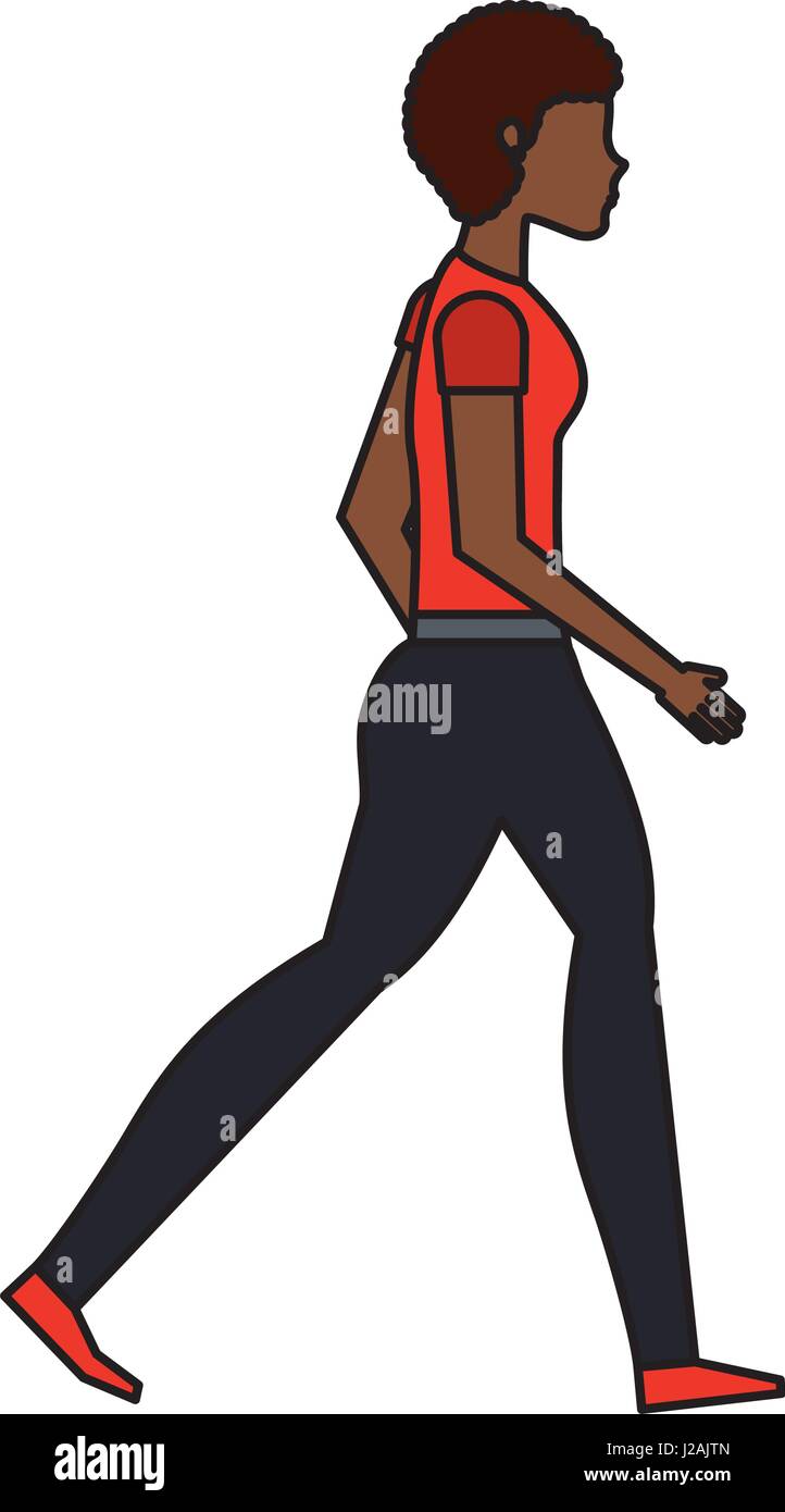 young woman walking character Stock Vector Image & Art - Alamy