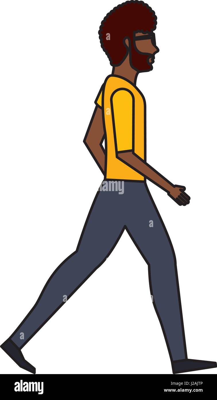 young man walking character Stock Vector Image & Art - Alamy