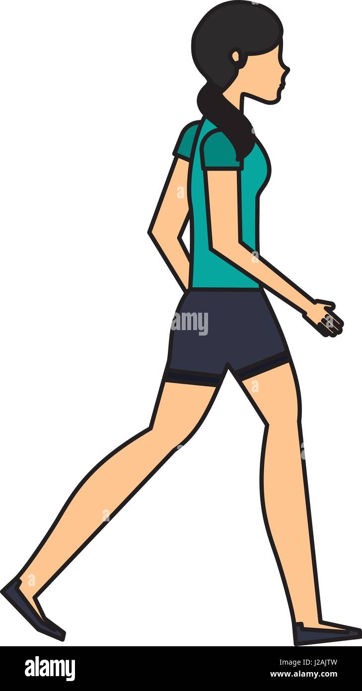 young woman walking character Stock Vector Image & Art - Alamy