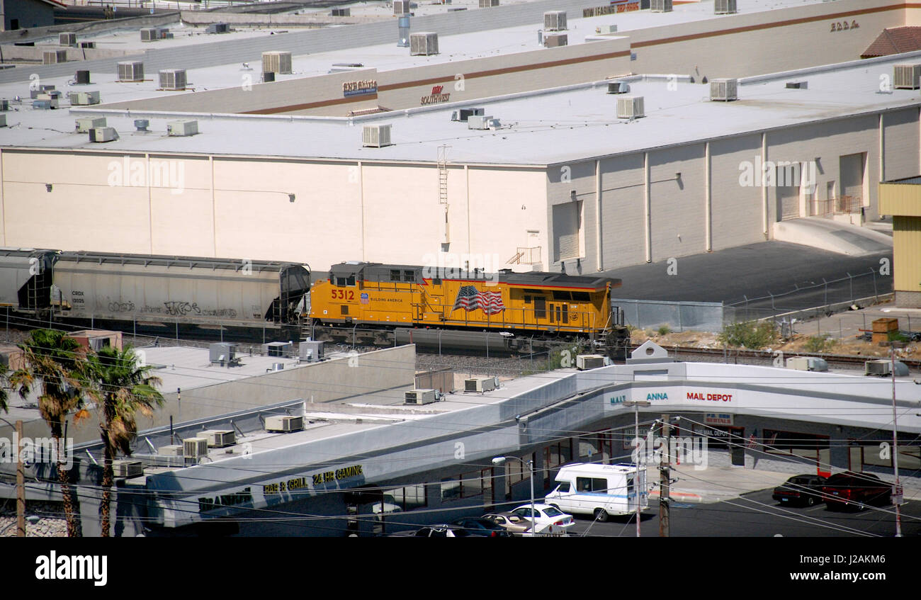 Union Pacific locomotive and freight cars in Las Vegas, Nevada, USA Stock Photo - Alamy