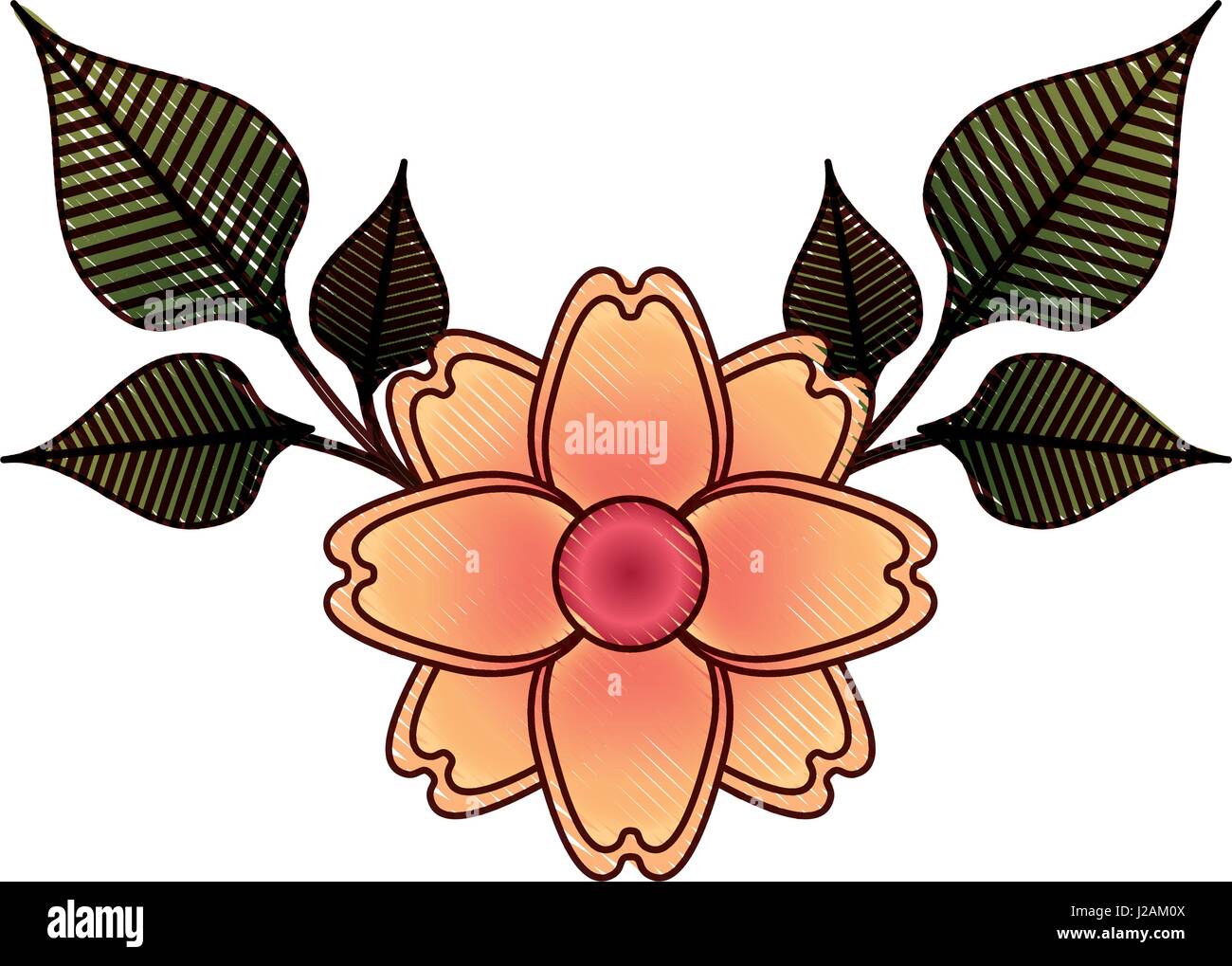 beautiful flower decorative icon Stock Vector Image & Art - Alamy