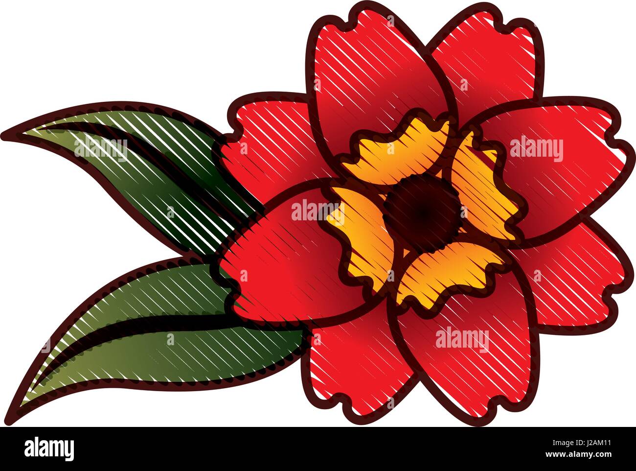 beautiful flower decorative icon Stock Vector Image & Art - Alamy