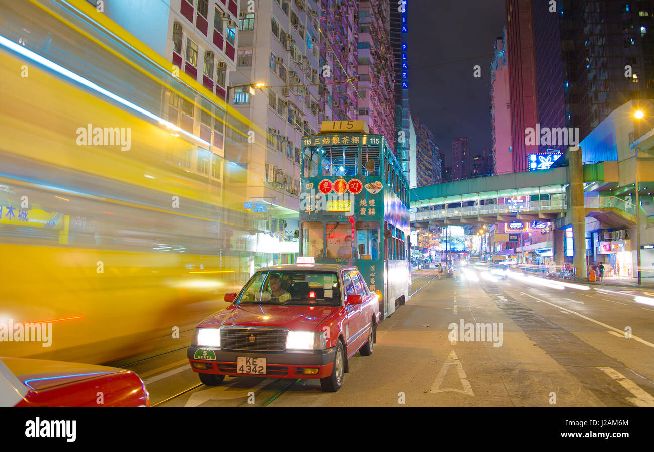 The bright lights of Hong Kong Stock Photo - Alamy