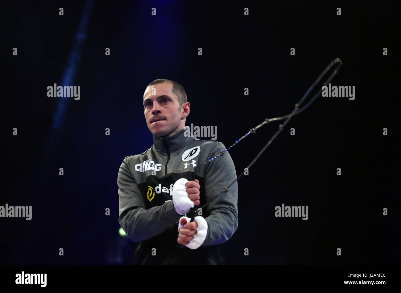Scott Quigg during the public workouts at Wembley Arena, London Stock ...
