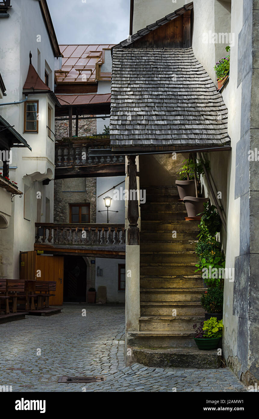 Medieval old town of Rattenberg Stock Photo - Alamy
