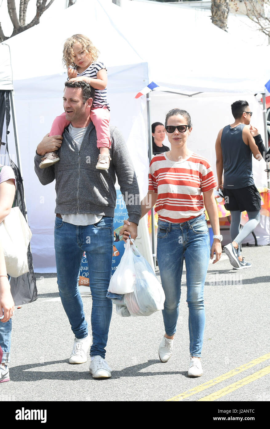 Tammin Sursok and her husband Sean McEwan take their son Phoenix ...