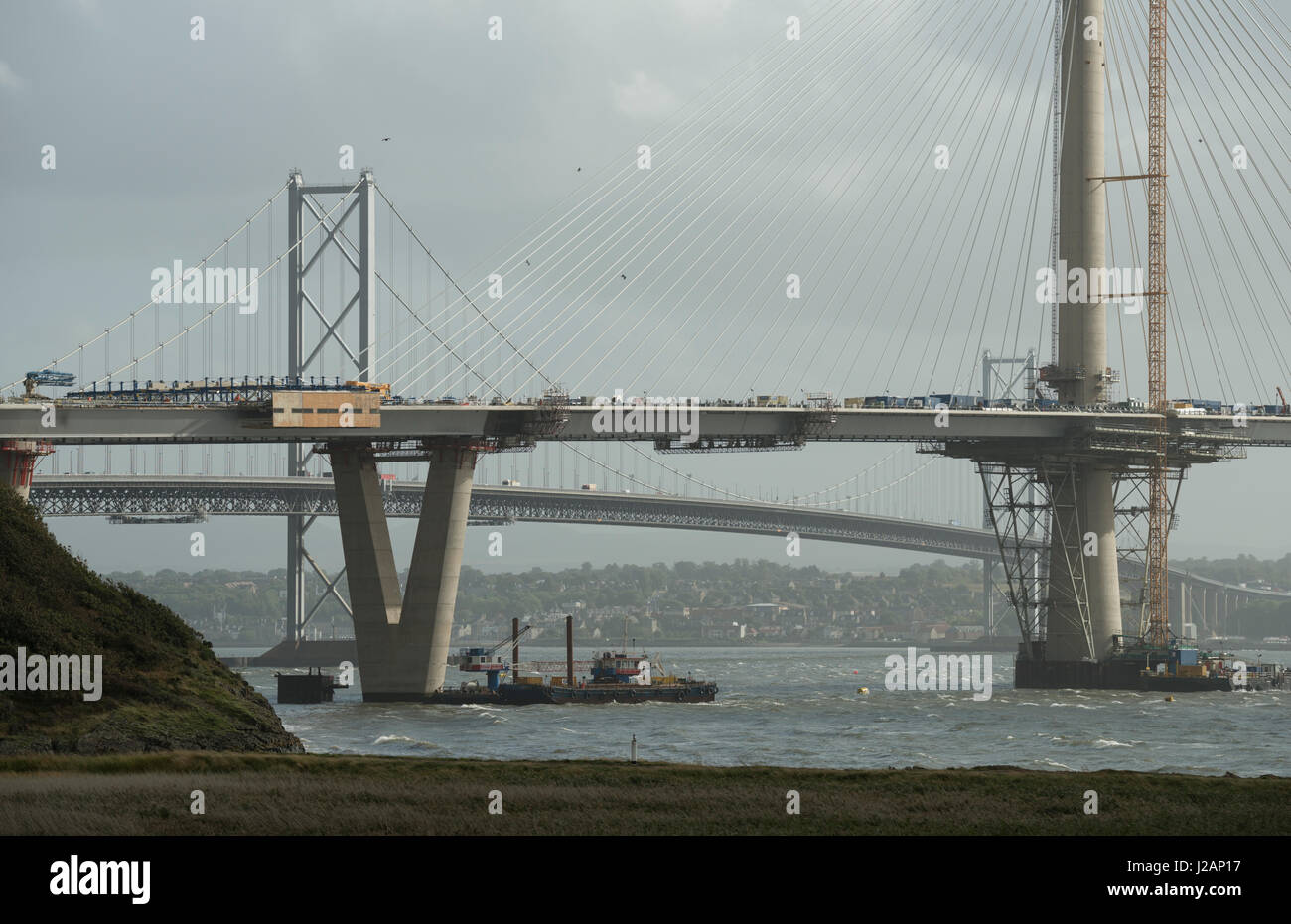 Road deck queensferry crossing hi-res stock photography and images - Alamy