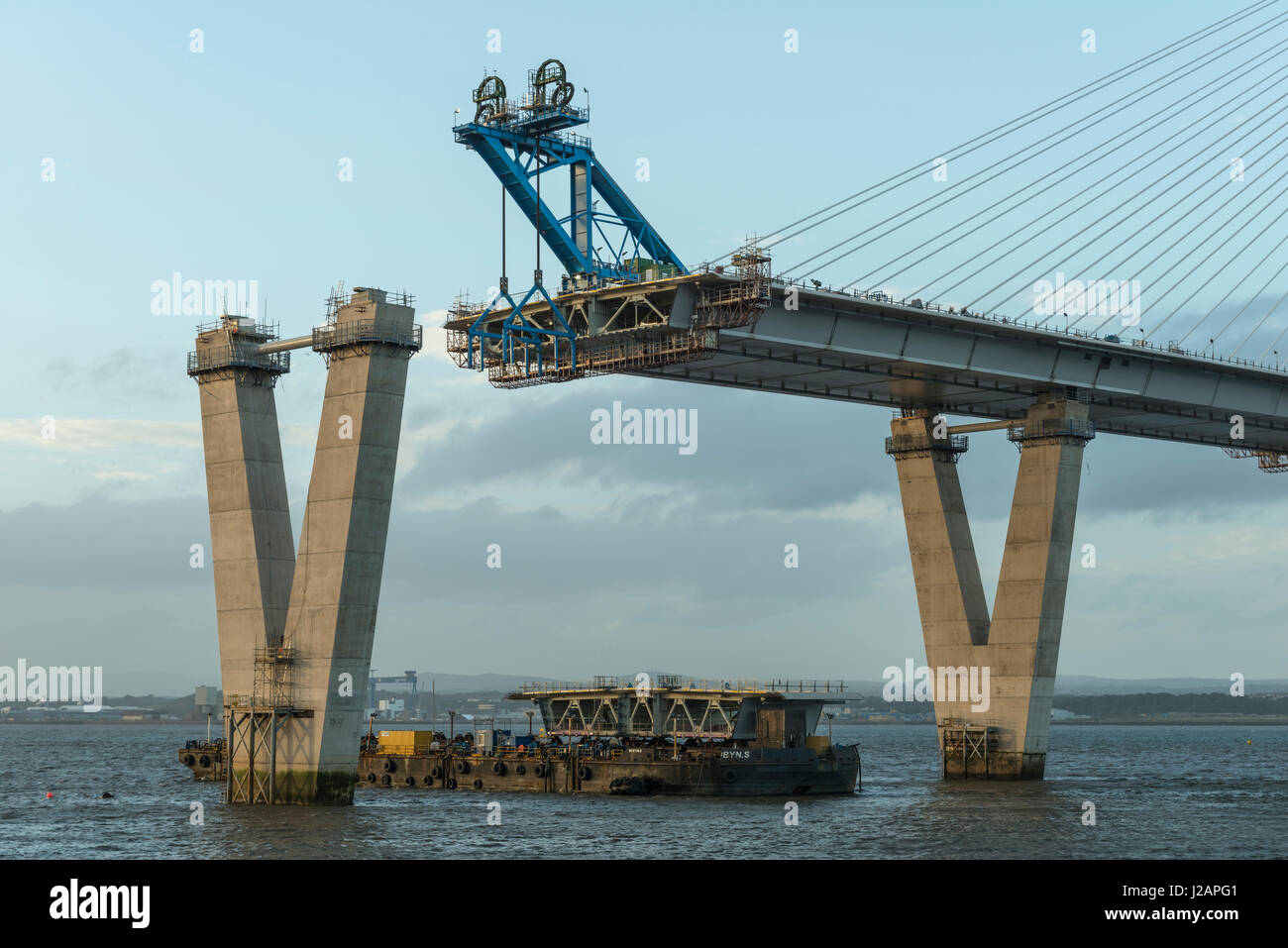 Queensferry Crossing under construction, South Queensferry, Scotland ...