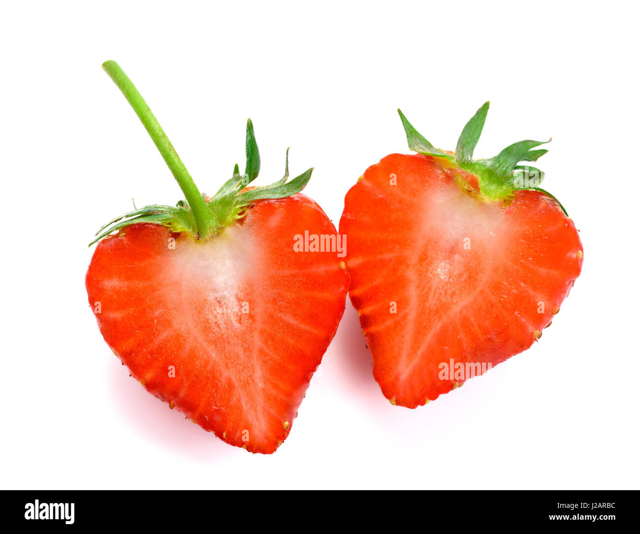 Half of strawberry isolated on white background Stock Photo - Alamy
