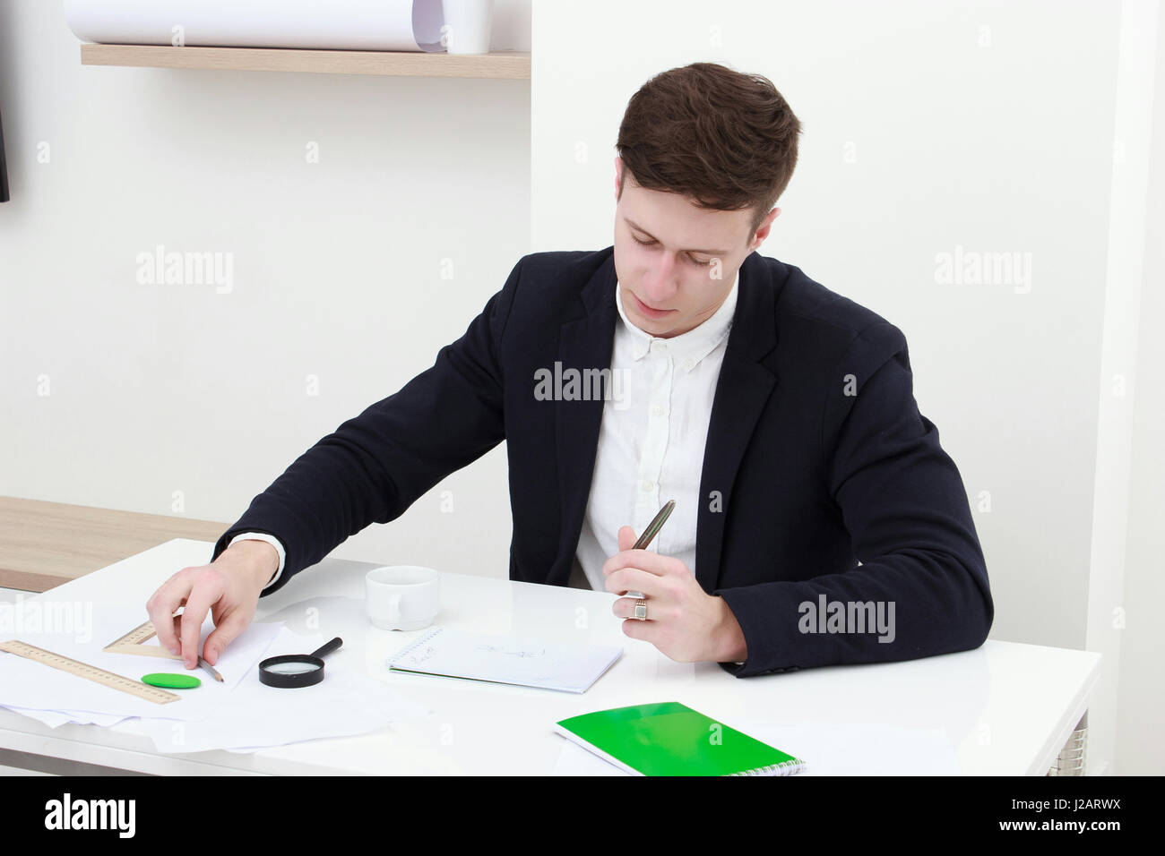 Guy handsome office worker hi-res stock photography and images - Alamy