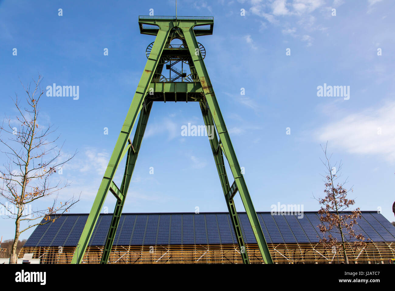Conveyor of the closed Lohberg colliery, in Dinslaken, Germany, solar ...