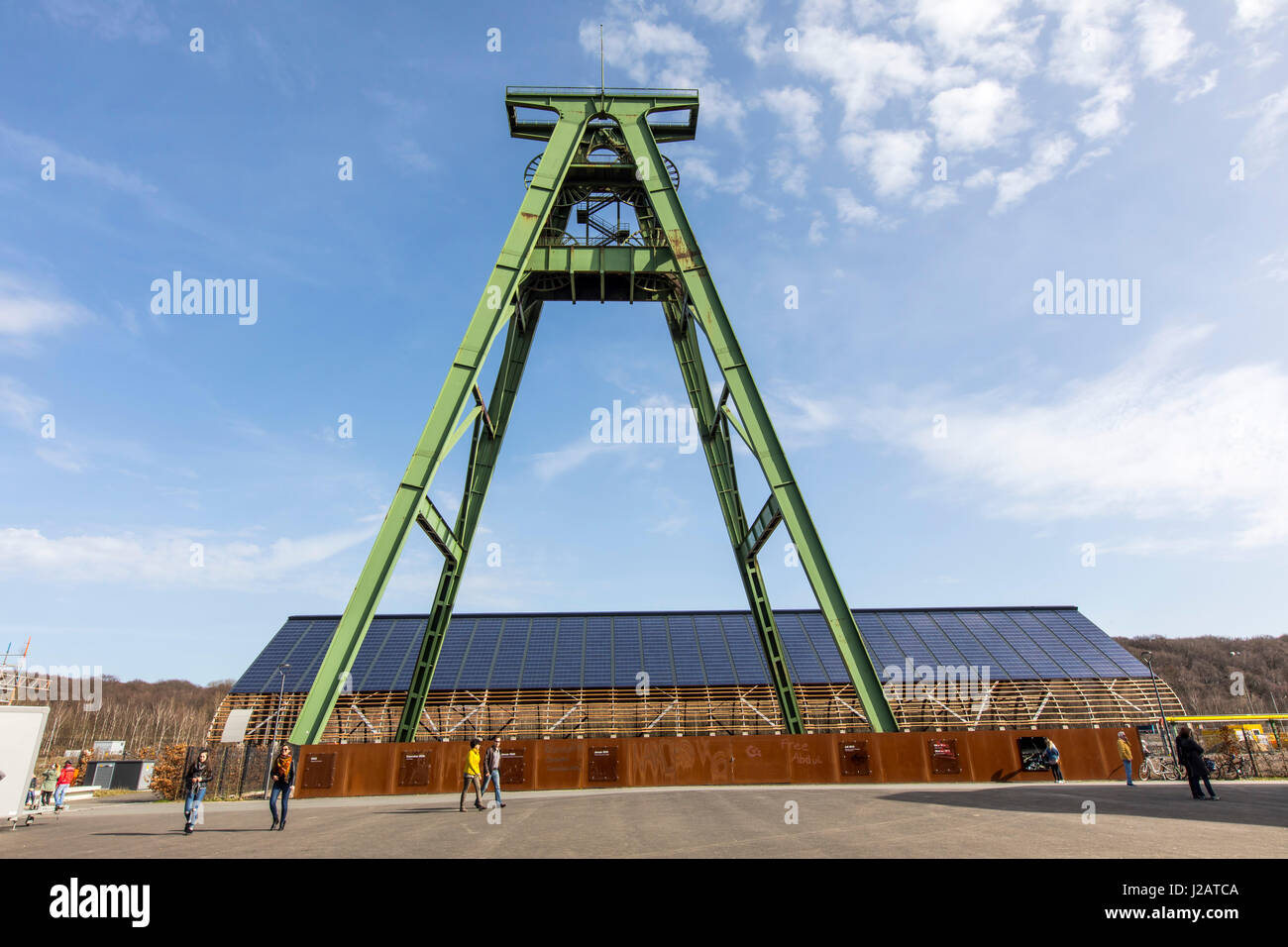 Conveyor of the closed Lohberg colliery, in Dinslaken, Germany, solar ...