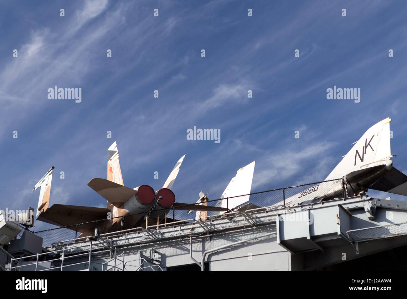 Jet on the aircraft carrier Midway at the San Diego Bay, nowadays known ...