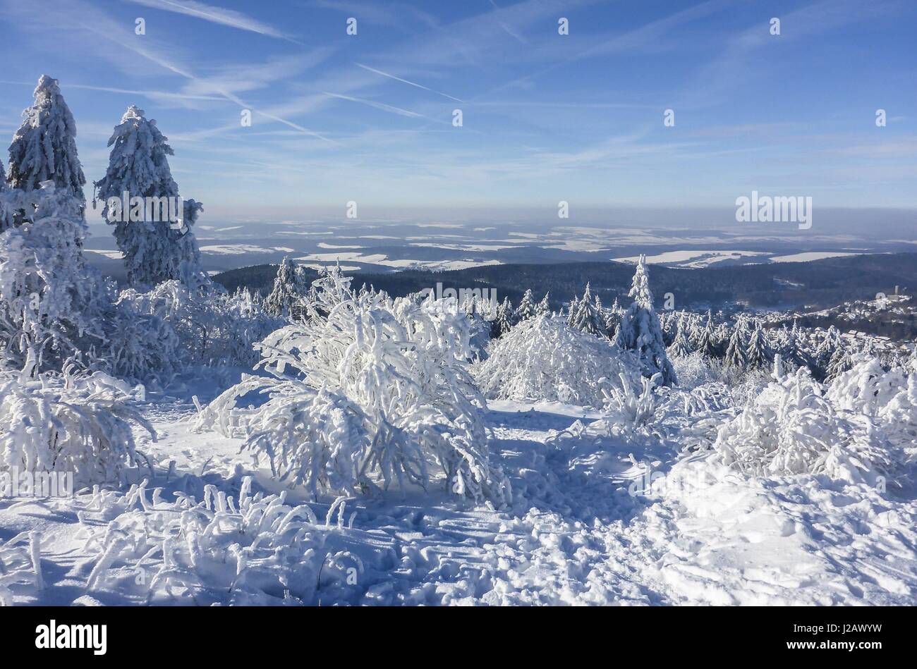 The Großer Feldberg in the Taunus mountains near Frankfurt, Germany, in ...