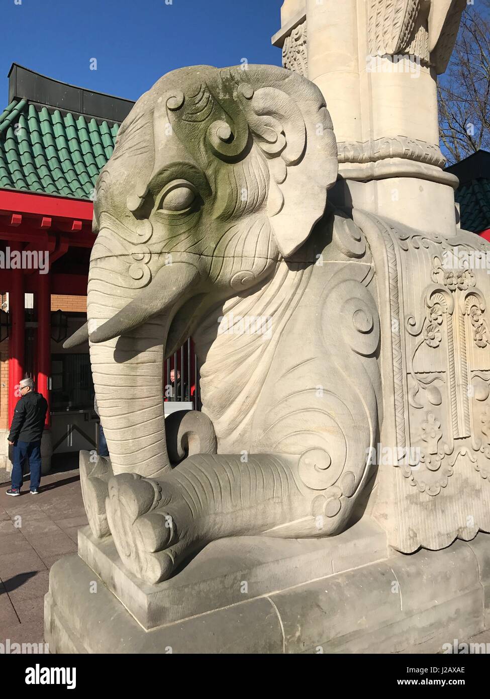 Elephant Gate at the entrance to the Zoo of Berlin (Germany) on 24 ...
