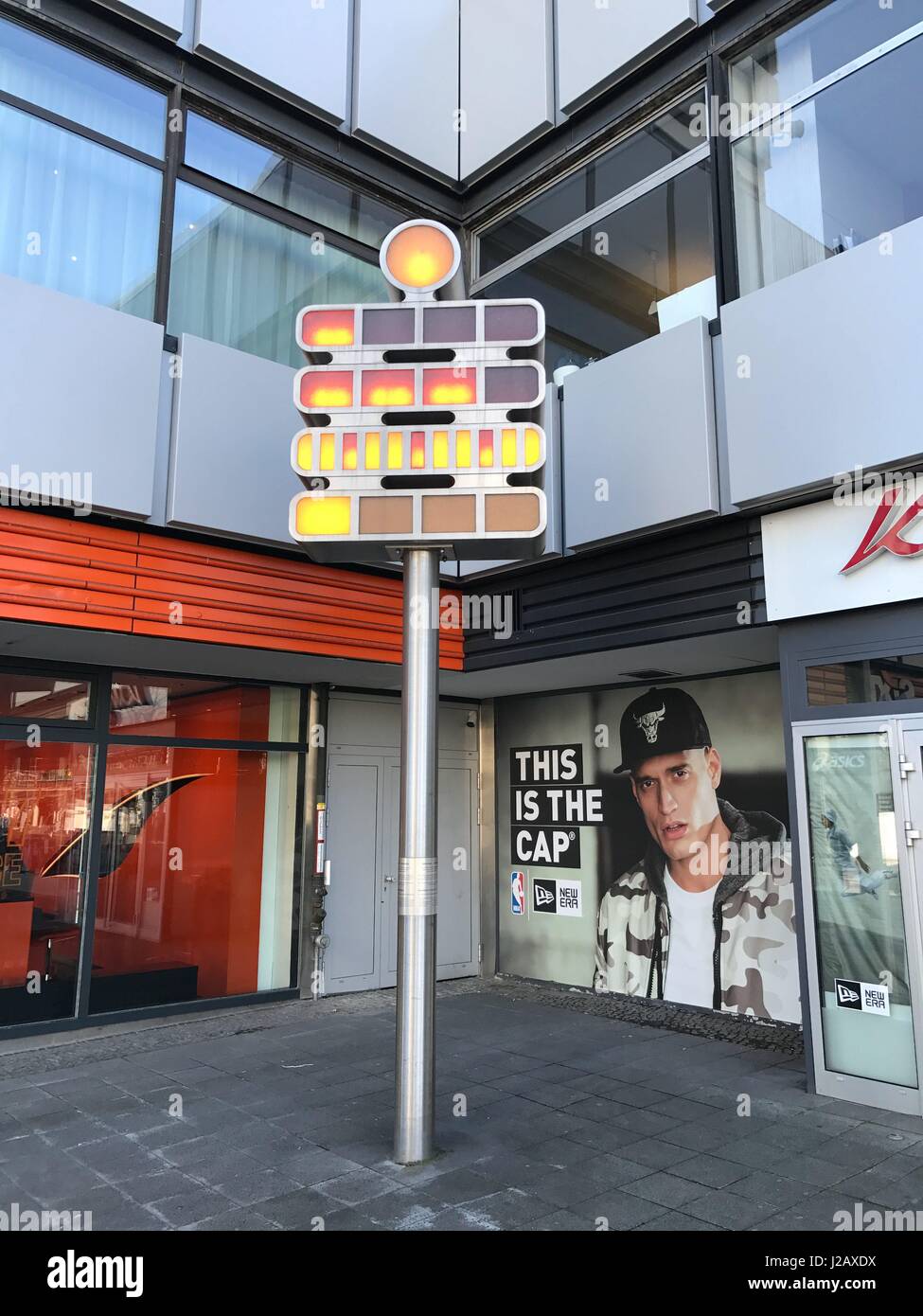 Iconic clock of D. Binninger in Berlin (Germany), photographed on 24 ...