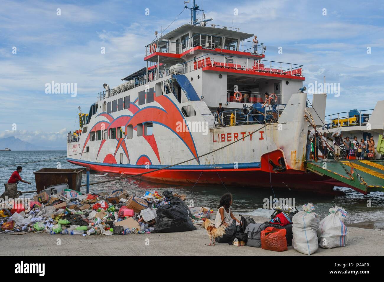 ferry arriving in Dili, Timor-Leste, Dec. 31, 2016 | usage worldwide ...