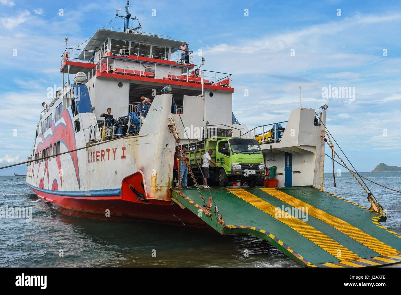 ferry arriving in Dili, Timor-Leste, Dec. 31, 2016 | usage worldwide ...