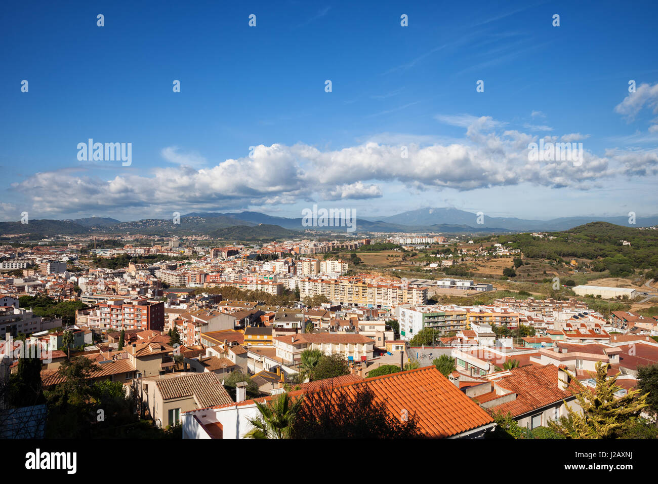 Blanes town in Catalonia, Spain, view from above Stock Photo - Alamy