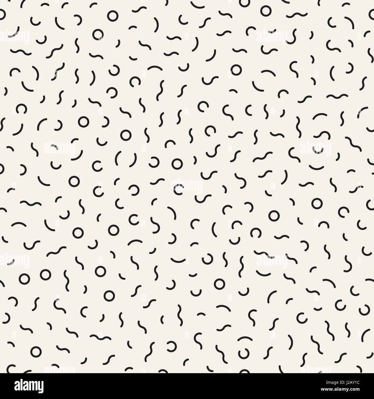 Scattered Geometric Simple Shapes. Inspired by Memphis Style. Abstract ...
