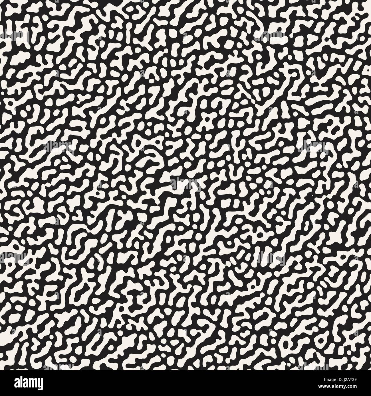 Vector Seamless Grunge Pattern. Black and White Organic Shapes. Messy ...