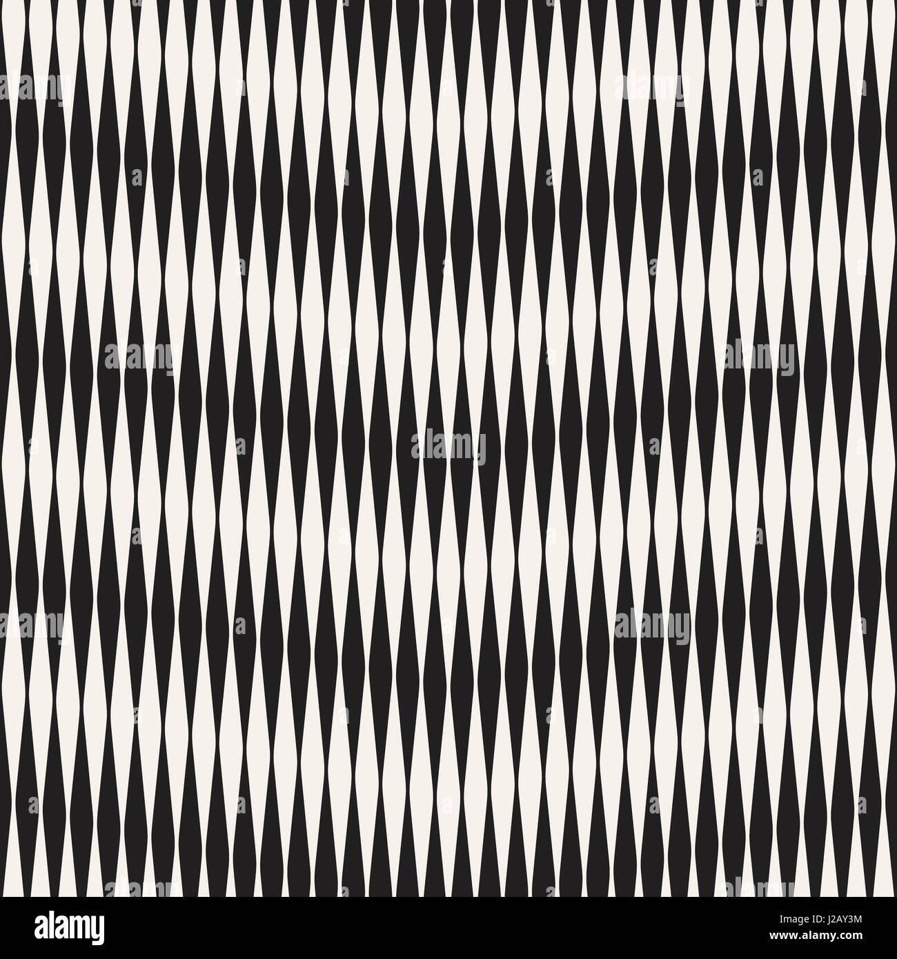 Wavy stripes vector seamless pattern. Retro wavy engraving texture ...