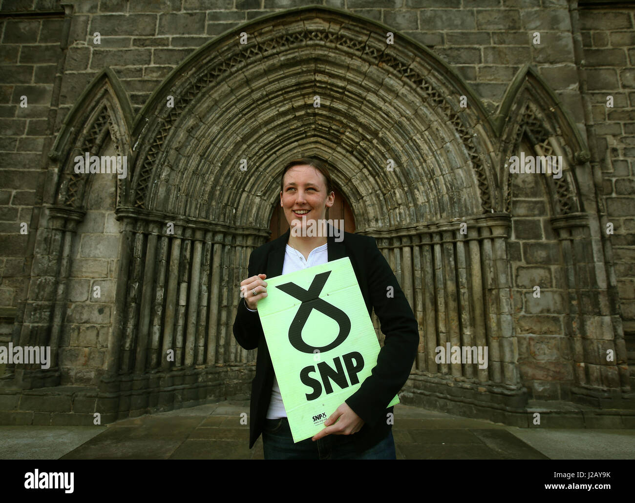 SNP MP Mhairi Black on the local election campaign trail at Paisley ...