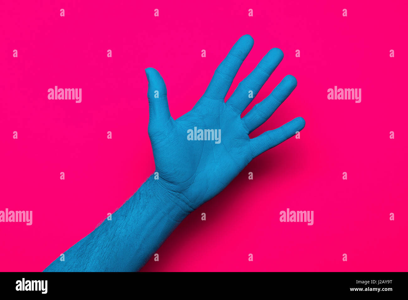 Blue body paint hi-res stock photography and images - Alamy
