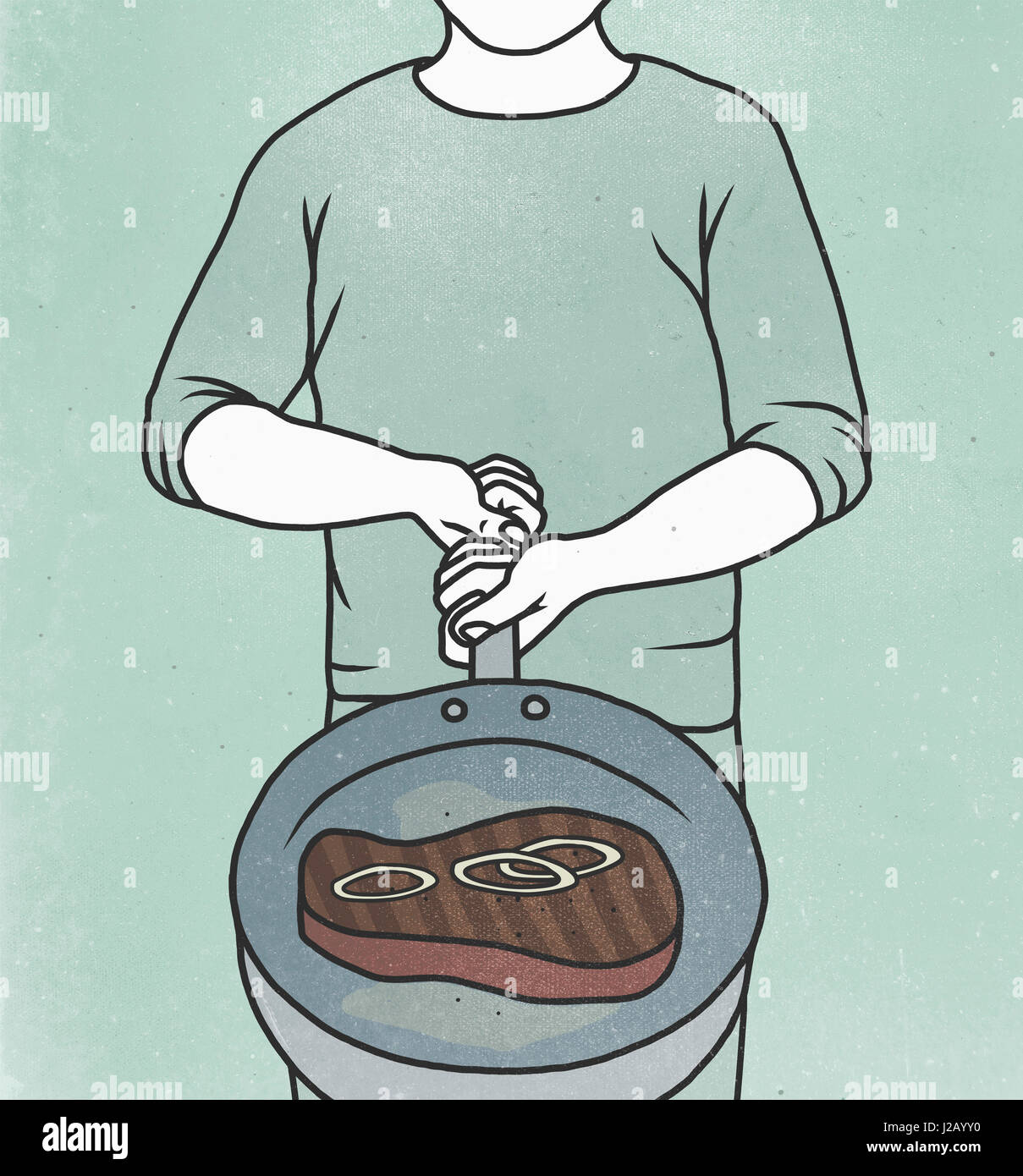 Cooked Steak Drawing