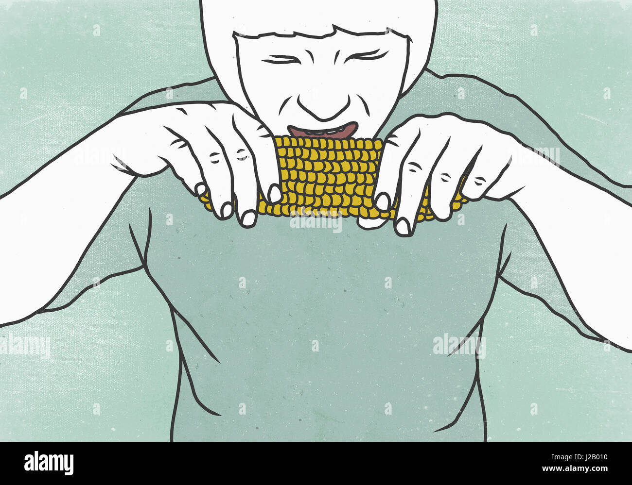 Man eating corn on the cob hi-res stock photography and images - Alamy