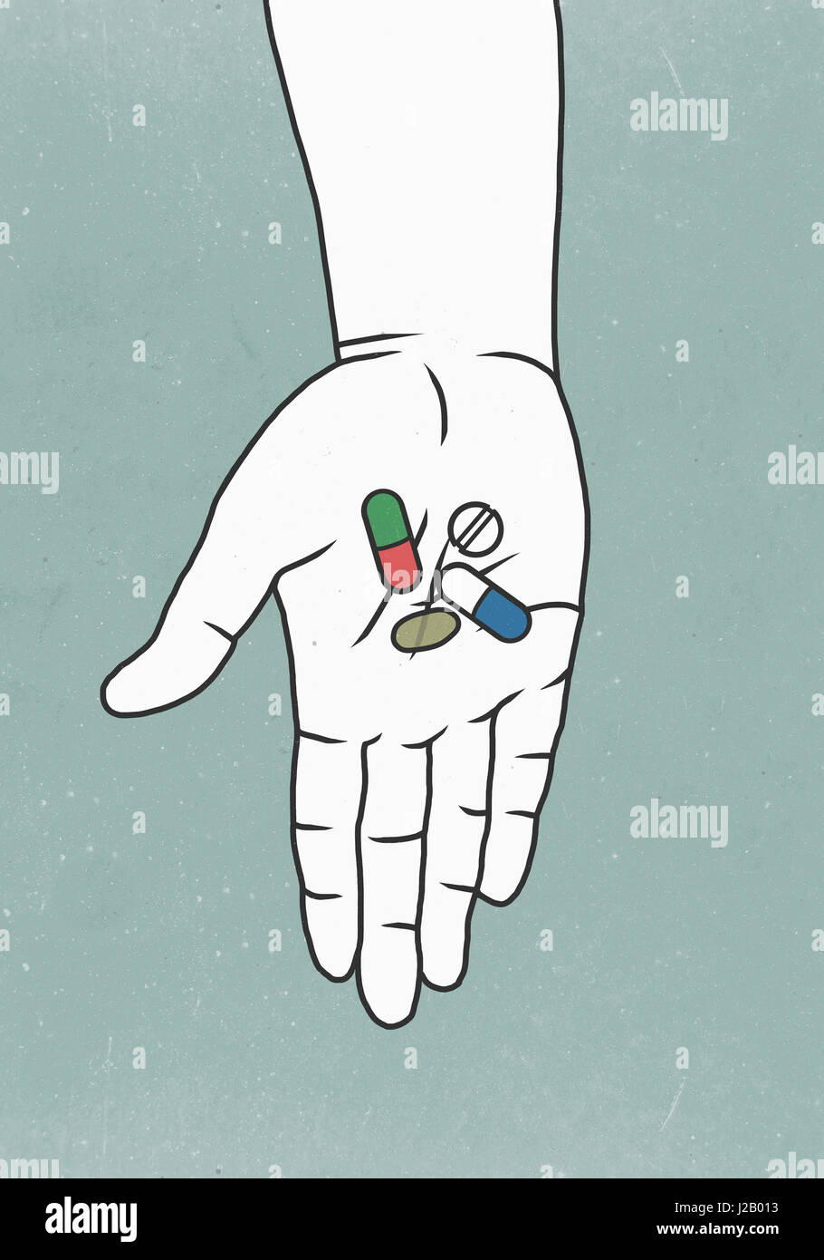Close-up of person holding medicine against colored background Stock ...