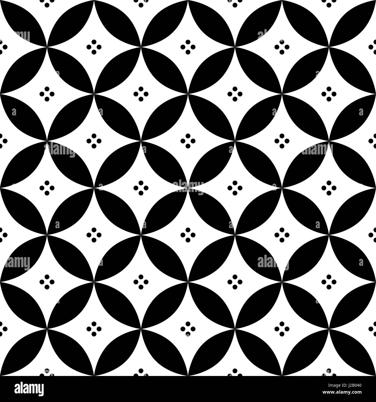 Geometric seamless pattern in black and white - inspired by Spanish and ...