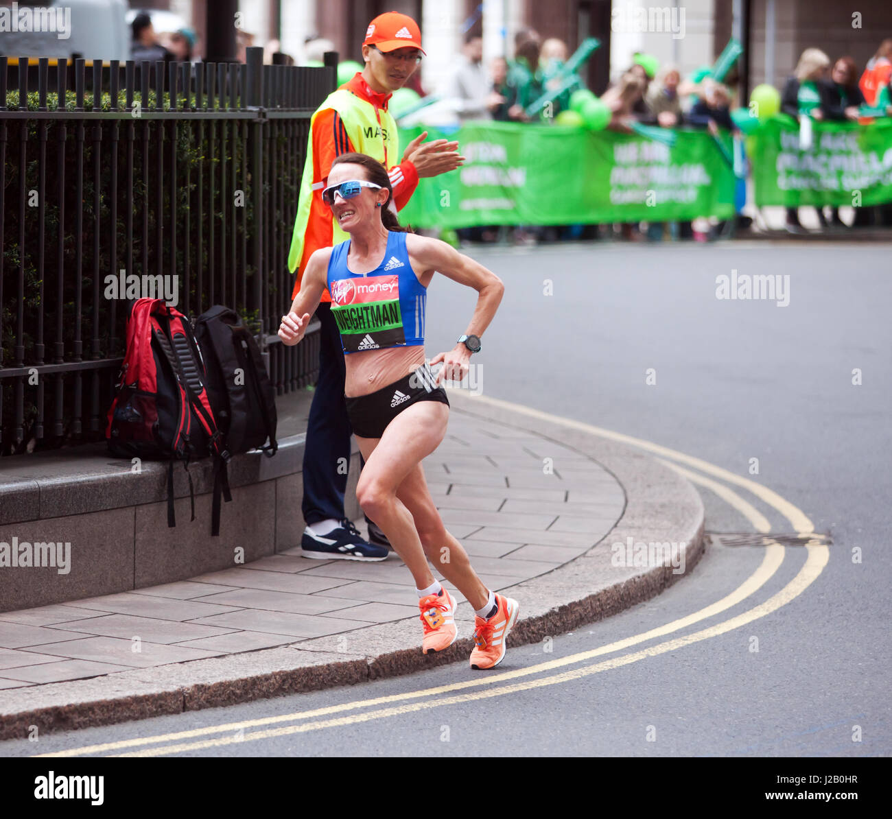 Lisa Weightman competing for Australia in the 2017 London Marathon. She ...