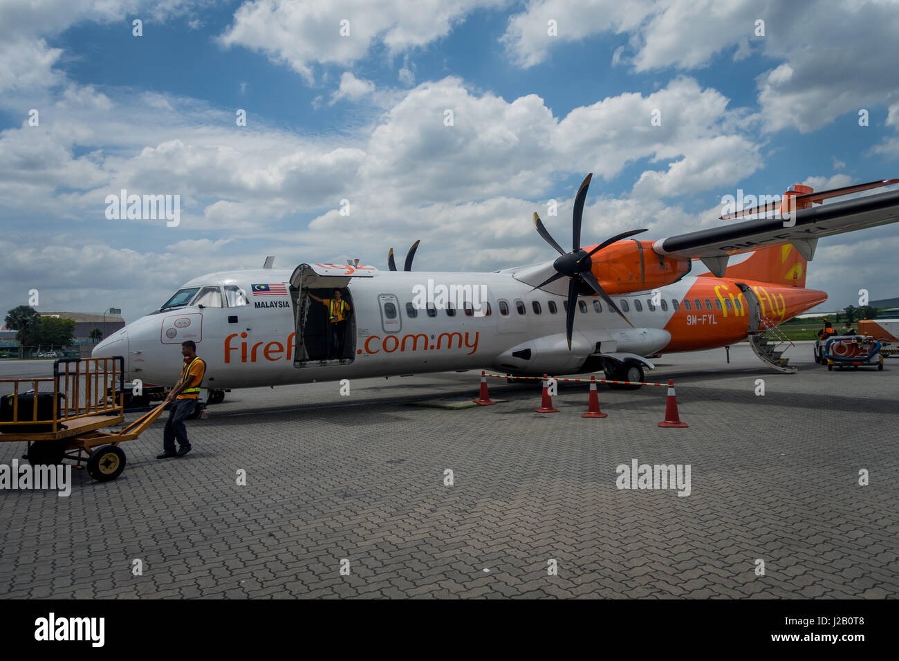 George Town, Malaysia - March 10, 2017: Firefly airplane in Penang ...