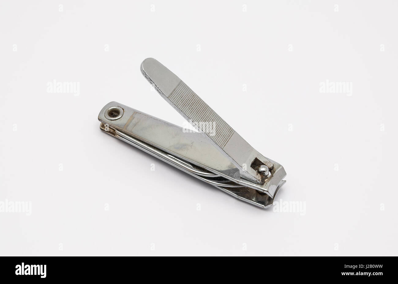 Closeup to Opened Dirty Rusty Nail Clipper, Isolated Stock Photo - Alamy