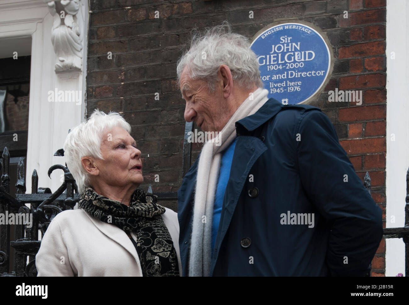 Dame Judi Dench and Sir Ian McKellen at the unveiling an English ...