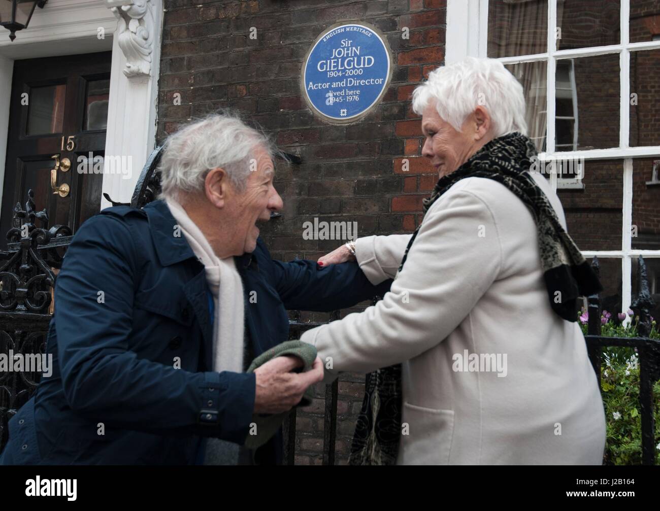 Dame Judi Dench and Sir Ian McKellen at the unveiling an English ...
