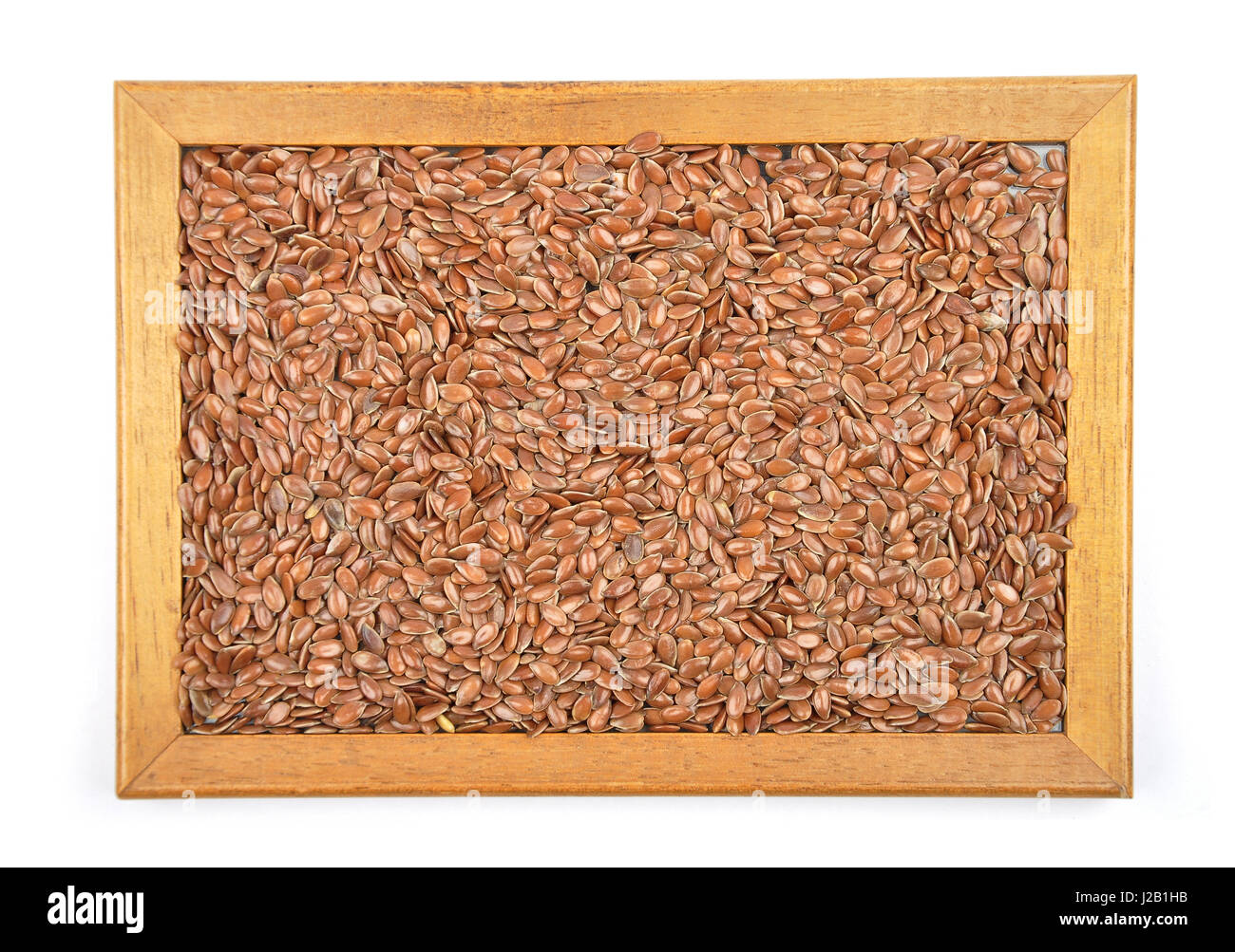 Flax seed in frame Stock Photo - Alamy
