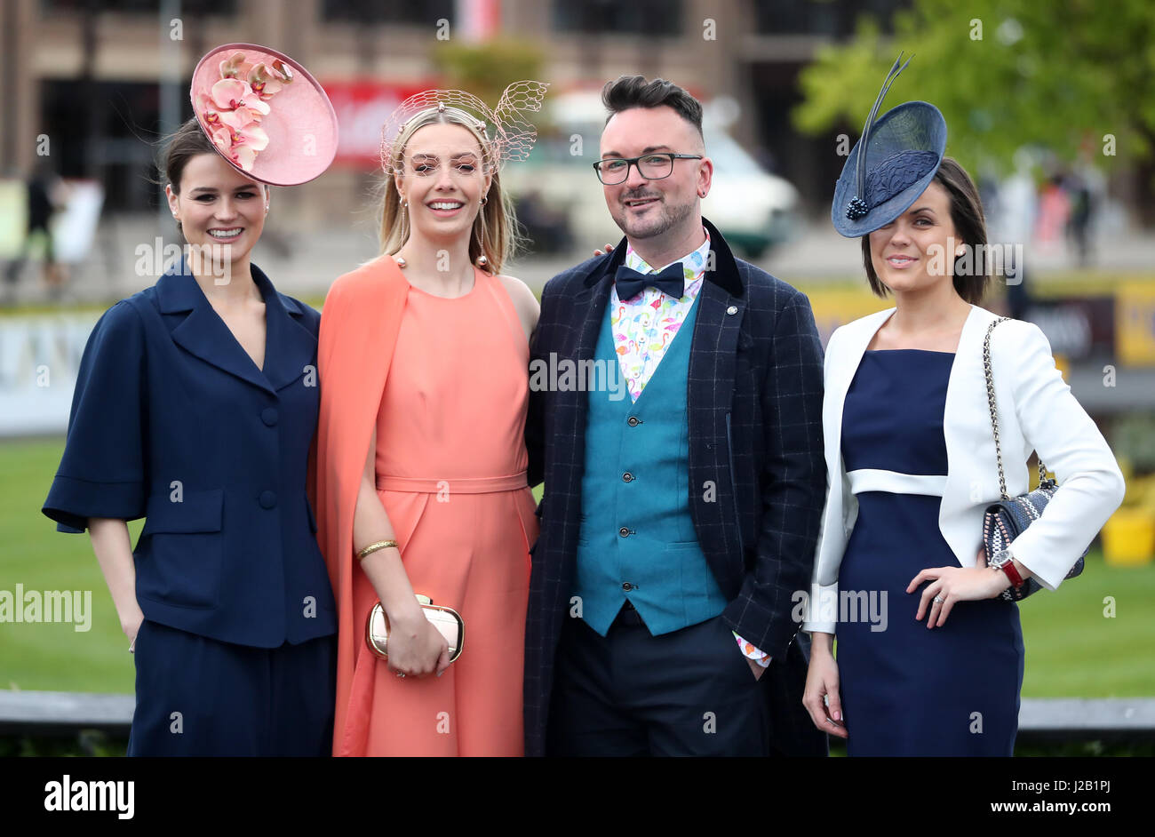 Judges for the Best Dressed Racegoer (L-R) Serena Stack, Blathnaid ...