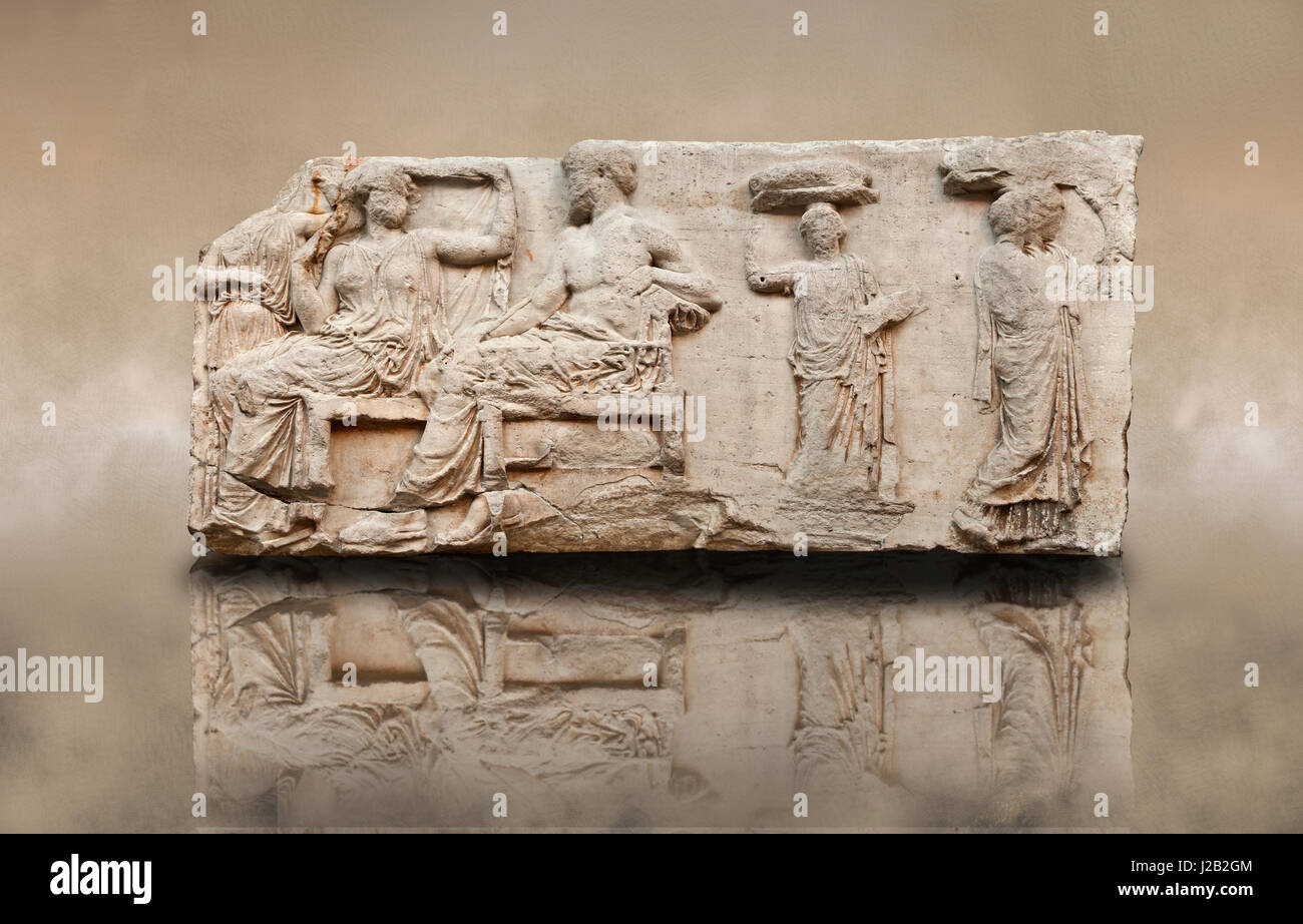 Marble Releif Sculptures from the frieze around the Parthenon Block V ...