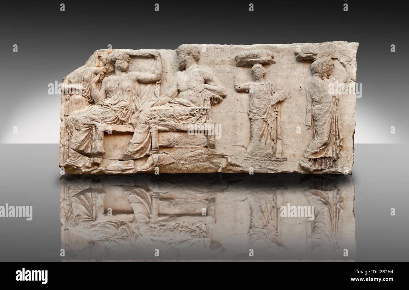 Marble Releif Sculptures from the frieze around the Parthenon Block V ...