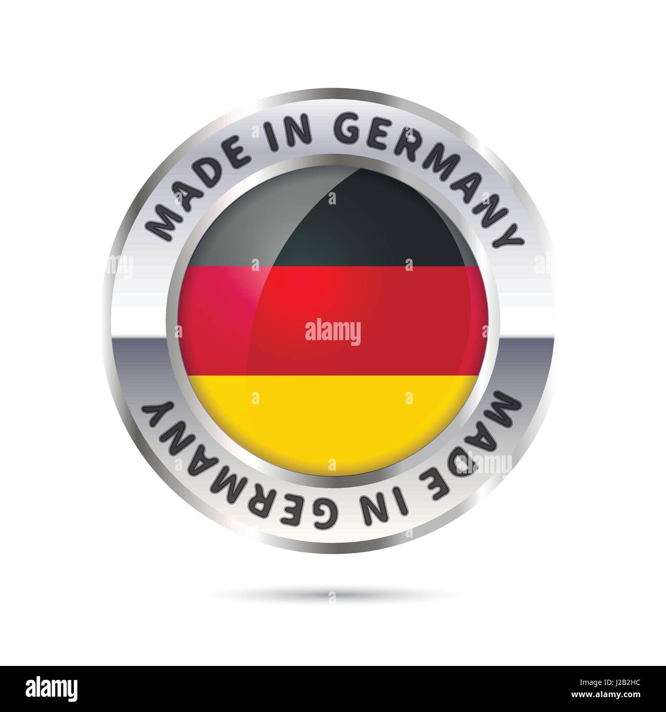 Glossy metal badge icon, made in Germany Stock Vector Image & Art - Alamy
