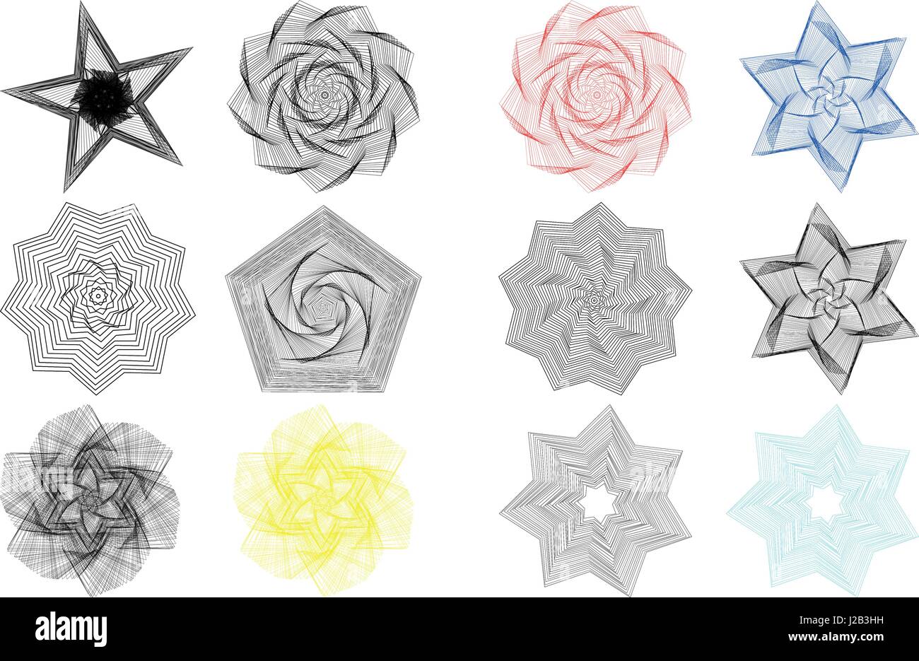 Geometric Flower Shapes