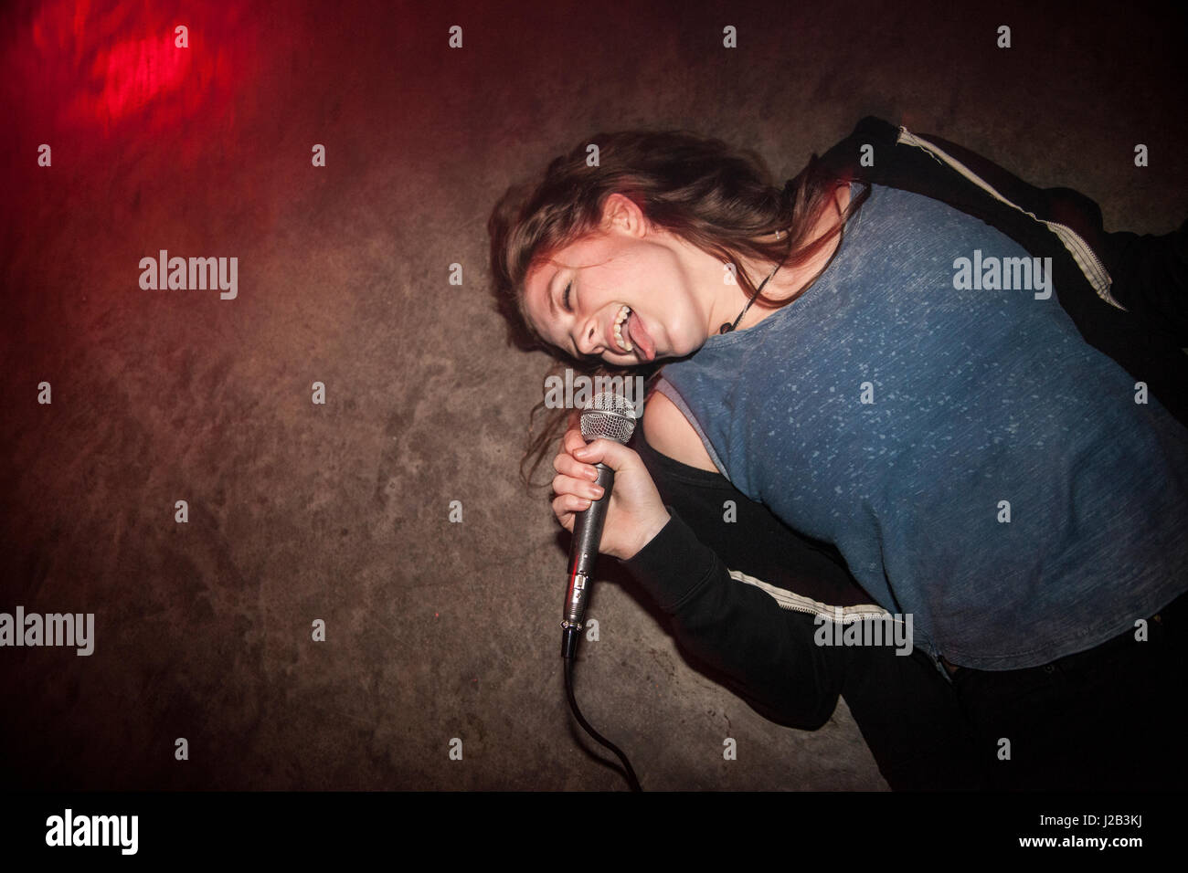 Woman lying down drunk hi-res stock photography and images - Alamy